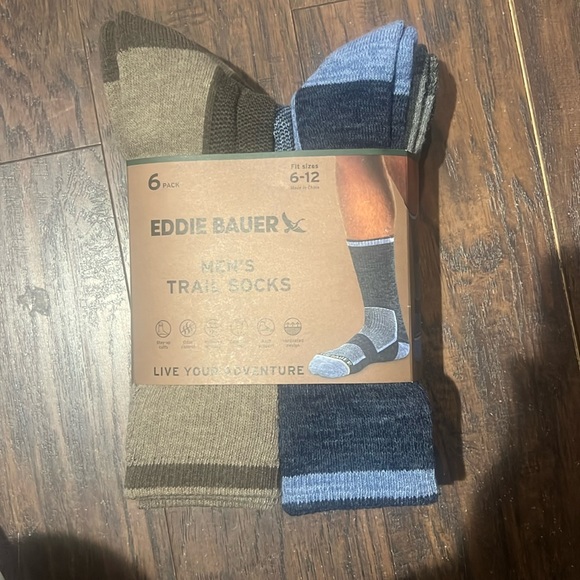 Eddie Bauer | Other | Mens Eddie Bauer Socks Six Pairs New Blue And ...